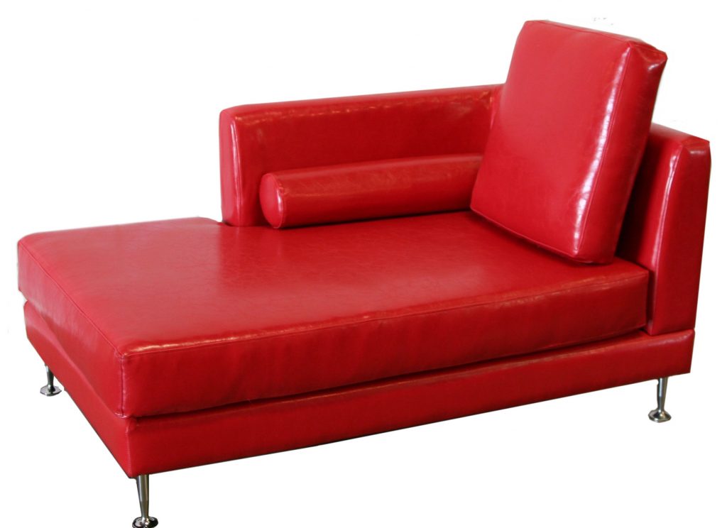 designer8- Tiffany Chaise- red leather - DESIGNER8*